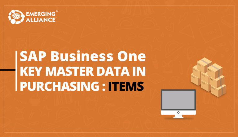 SAP BUSINESS ONE - KEY MASTER DATA IN PURCHASING : ITEMS - SAP B1